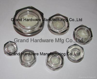 China Plastic Oil Level Indicator Sight Glass M10 to M42 Threaded View Port for sale