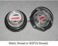 China Plastic Oil Level Gauge M10 to M42 Threaded Sight Glass for Hydraulic Reservoir for sale