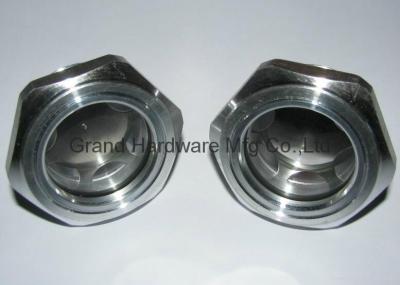 China Aluminum Oil Sight Glass 1 Inch BSP G Thread Hexagon with Reflector for Compressor for sale