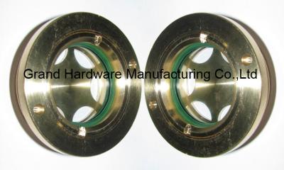 China Circular Brass Oil Sight Glass BSP Thread 1/2 3/4 3/8 Inch Oil Level Gauge for sale