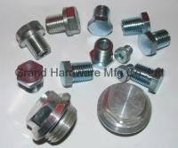China Zinc Plated Steel Hydraulic Oil Drain Plugs DIN SAE ISO Metric BSP Thread Sizes for sale