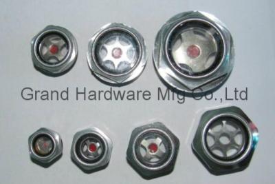 China Aluminum Oil Level Sight Glass BSP G Metric Thread 1/2 to 2 Inch for sale
