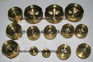 China Brass Oil Level Indicators with Borosilicate Glass M16 M22 M27 M33 M42 Male Metric Thread for sale