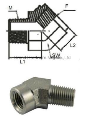 China Nickel Plated Hydraulic Steel Fittings NPT BSP Metric Thread OEM Custom Sizes for sale