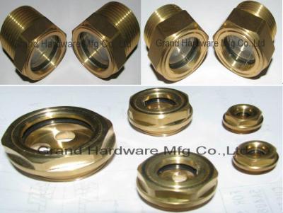 China NPT 1/2 Inch Brass Oil Level Peep Sight for Truck Radiator with FKM O-Ring for sale