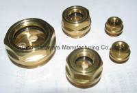 China 1-1/4 NPT Male Thread Steel Oil Sight Glass Hexagon Head Nickel Plated Natural Glass for sale