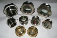 China 1-1/4 NPT Male Thread Steel Oil Sight Glass Hexagon Head Nickel Plated Natural Glass for sale