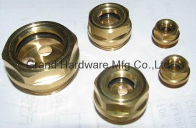 China Brass M33x1.5 Male Metric Thread Oil Level Sight Glass 5-10 Bar Pyrex Peep Hole for sale