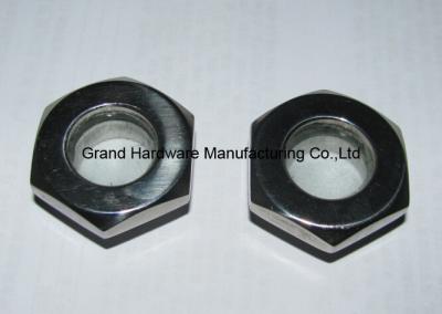 China SS316 M27x1.5 Fused Sight Glass Natural Glass Window 260C 12MPa for sale
