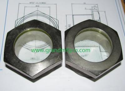 China Steel Fused Sight Windows 1-1/4 Male BSP Thread with Natural Glass Indicators for sale