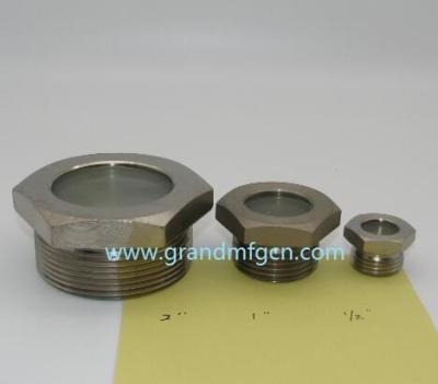China M30x1.5 Male Metric Thread Fused Steel Sight Glass Oil Level Indicator for sale