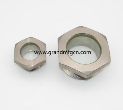 China 1-1/4 Inch Carbon Steel Fused Oil Level Sight Glass Male BSP G Thread Industrial for sale