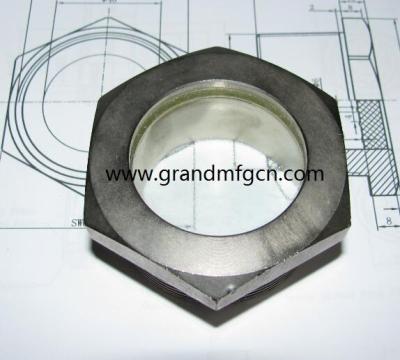 China G1 Inch Carbon Steel Fused Oil Level Sight Glass Male BSP Thread 250°C for sale