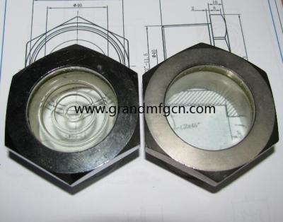 China G 3/4 Carbon Steel Fused Oil Level Sight Glass Male BSP Thread 1.5 Inch for sale