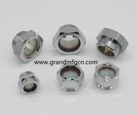 China Carbon Steel Nickel Plated Male NPT Thread Sight Glass 1 to 2 Inch for Oil Level for sale