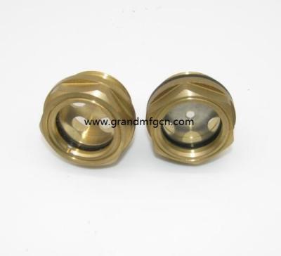 China Brass Oil Level Sight Glass Male Metric Thread M16x1.5 M18x1.5 M20x1.5 SS304 Reflector for sale