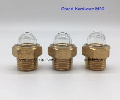 China 1/2 Inch Male NPT Dome Glass Sight Gauge Oil Level Indicator for Truck Radiators for sale