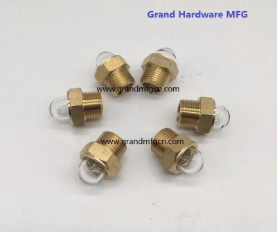 China 1/2 Inch Male NPT Dome Oil Level Sight Gauge with Pyrex Glass for Truck Radiators for sale