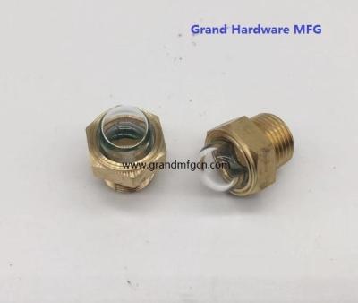 China 1/2 Inch Male NPT Dome Oil Level Sight Glass with Natural Glass for Truck Radiators for sale