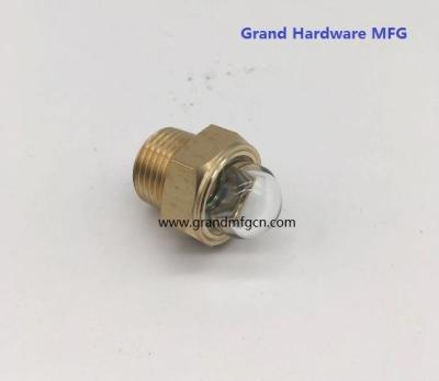 China 1/2 Inch Male NPT Dome Oil Sight Glass Natural Glass for Radiator for sale