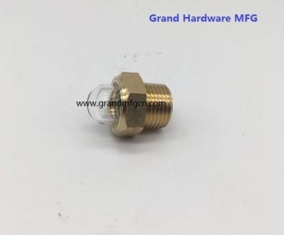 China 1/2 Inch Male NPT BSP Pipe Thread Radiator Dome Oil Level Sight Glass with Natural Glass for sale