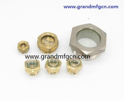 China 1/2 Inch Male NPT BSP Dome Oil Level Sight Glass with Natural Glass OEM ODM for sale