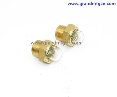 China 3/4 Inch NPT BSP Male Thread Radiator Dome Oil Level Sight Glass with Natural Glass for sale