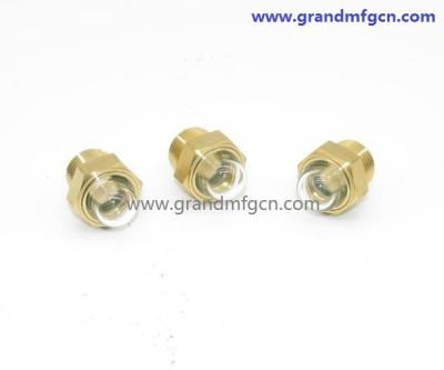 China 1 Inch Male NPT BSP Pipe Thread Oil Level Sight Glass with Natural Glass Dome for sale