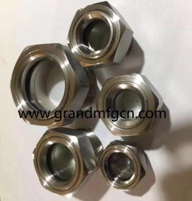 China Stainless Steel 304 Oil Sight Glass 2 Inch NPT Thread Oil Level Gauge for sale