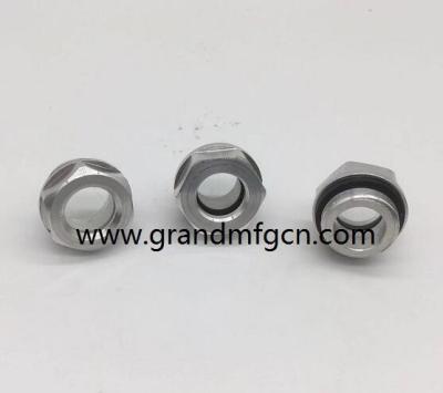 China Metric Thread M10x1 to M27x1.5 Blower Aluminium Oil Level Sight Glasses for sale