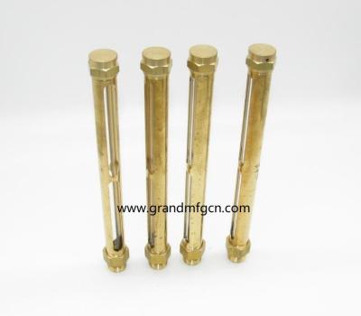 China Brass Oil Level Gauge with Quartz Glass Tube Male NPT BSP G Thread 1/4 1/2 3/4 Inch for sale