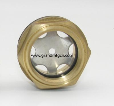 China Brass Oil Level Sight Glass M14x1.5 M26x1.5 M42x1.5 M48x1.5 Metric Thread with Reflector for sale