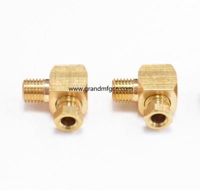 China Custom PPL Brass CNC Machined Elbow Connector Male Female NPT BSP Metric Thread 1/4 to 2 Inch for sale