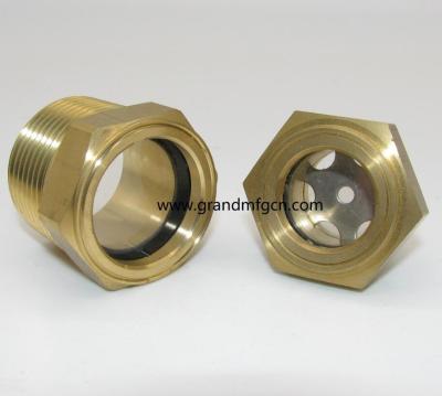 China Brass Oil Level Sight Glass NPT 1/2 3/4 1 Inch Without Reflector Industrial for sale