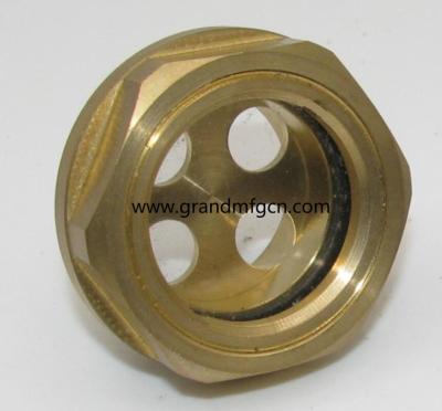 China Brass Oil Level Sight Glass M16 M18 M20 M22x1.5 Metric Thread with Reflector for sale