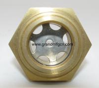 China Brass Oil Level Sight Glass M24 M26 M27 M33x1.5 Metric Thread with SS304 Reflector for sale