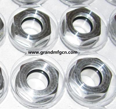 China Aluminum M18X1.5 to M20X1.5 Reducer Oil Level Indicator Sight Glass Custom for sale