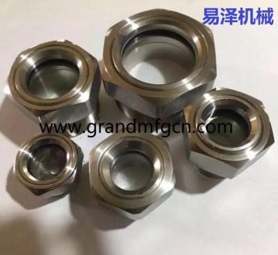 China 1 1/4 Inch Stainless Steel Oil Sight Glass 1 2 NPT Thread SS304 Oil Level Gauge for sale