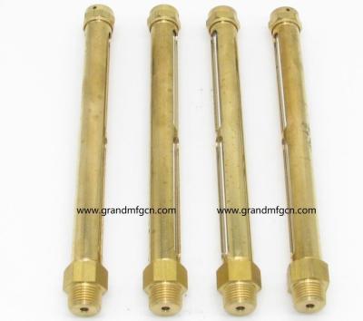 China Brass Oil Level Sight Glass Gauge with Quartz Tube NPT BSP G Thread 1/4 to 1 Inch for sale