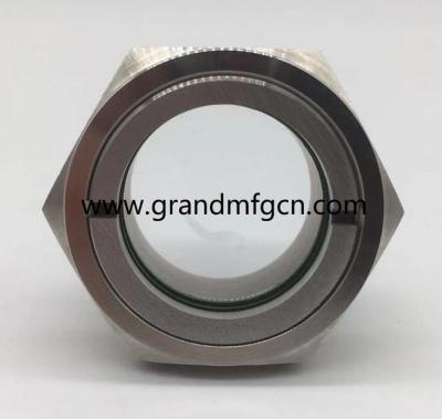 China NPT 2 Inch 1 Inch High Pressure Stainless Steel Oil Sight Glass SS304 80 Bar OEM ODM for sale