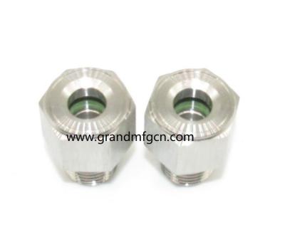China Stainless Steel 304 Oil Sight Glass NPT 3/8 100 Bar Pressure Turbine Chamber for sale