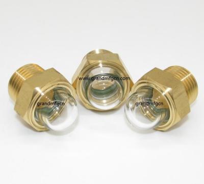 China G3/4 Male BSP Pipe Threads Radiator Dome Oil Level Glass Sight with Natural Glass OEM ODM for sale