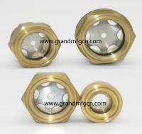 China Brass Oil Level Sight Glass M22x1.5 Metric Thread 5-10 Bar Tempered Glass Industrial for sale