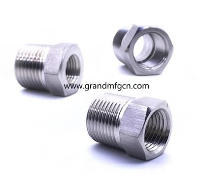 China Stainless Steel Precision CNC Machined Parts Female Male Thread OEM ODM Natural Finish for sale