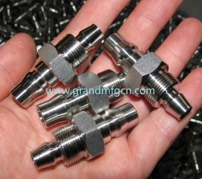 China Stainless Steel Precision Machined Male Thread Parts OEM Custom Natural Finish for sale