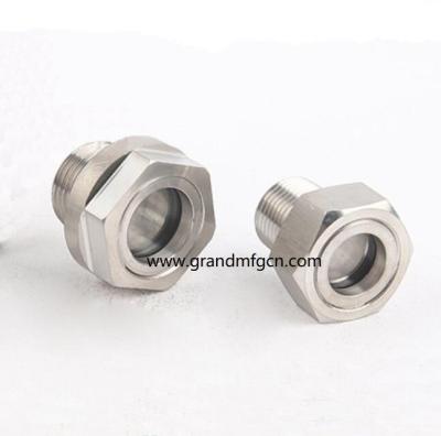 China Stainless Steel SS316 SS304 Oil Level Sight Glass NPT 3/8 3/4 Inch OEM for sale