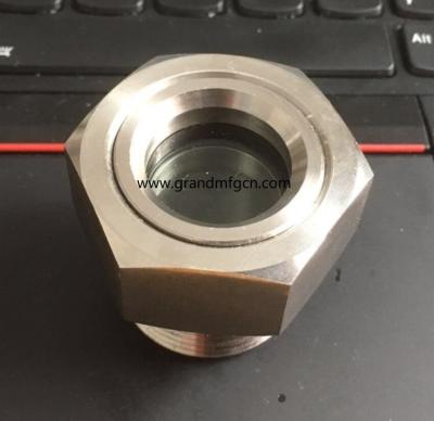 China Stainless Steel SS316 1 Inch NPT Thread Oil Level Sight Glass 5-120 Bar for sale