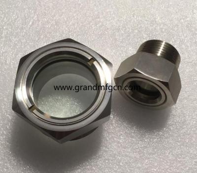 China NPT 2 Inch 1 Inch High Pressure Stainless Steel Oil Sight Glass SS304 80 Bar for sale