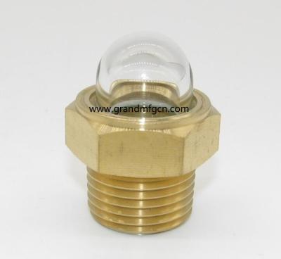 China 1 inch BSP NPT Male Thread Oil Level Sight Glass with Natural Glass for Pump Dome for sale