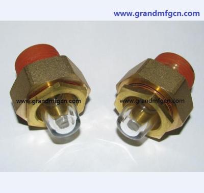 China 3/4 Male NPT Thread Domed Oil Level Sight Window Nickel Plated Glass for sale